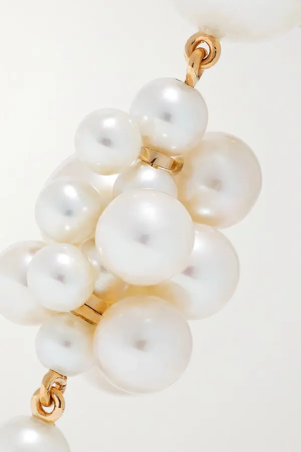 Sophie Bille Brahe Botticelli 14-karat Pearl Drop Earrings - Gold