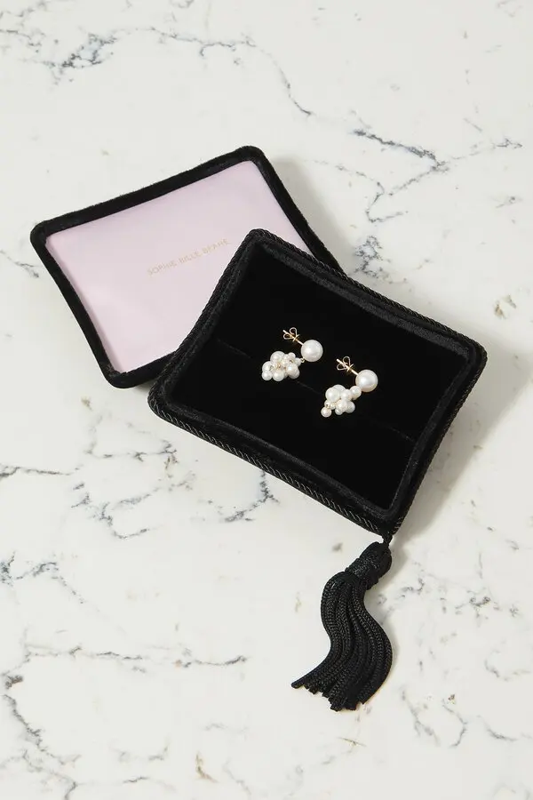 Sophie Bille Brahe Velvet Jewelry Box - Black
