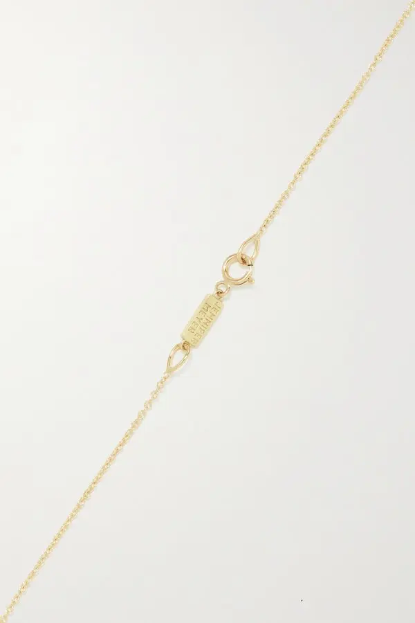 JENNIFER MEYER Large Open Heart 18-karat Turquoise Necklace