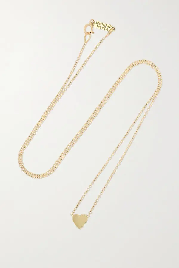 JENNIFER MEYER Mini Heart Necklace - Gold