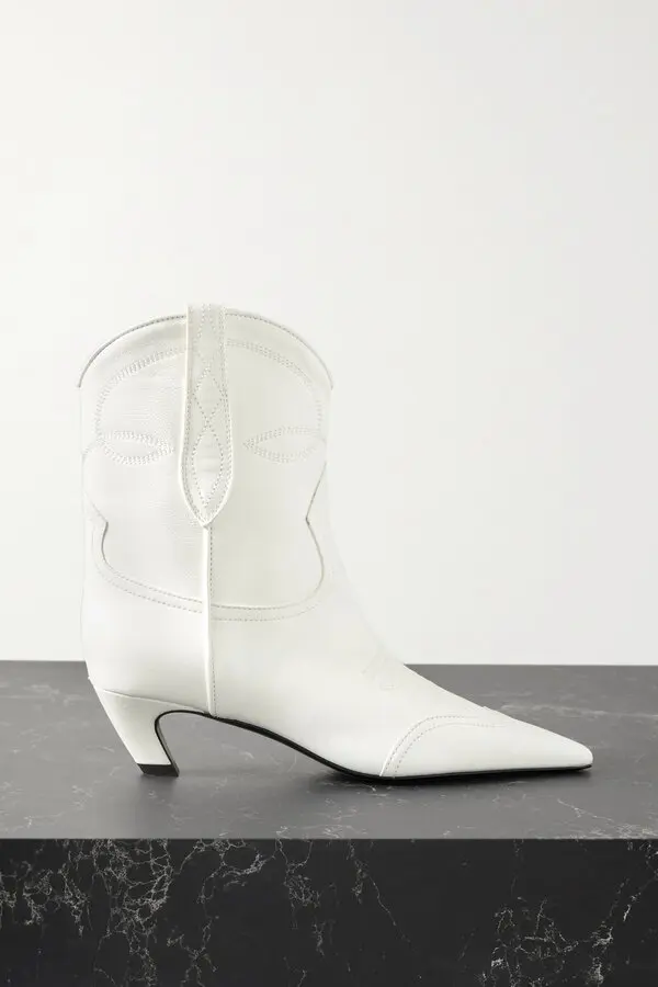 Khaite Dalls Leather Cowboy Boots