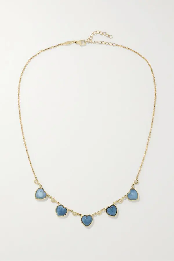 Jacquie Aiche 14-karat Opal And Diamond Necklace - Blue