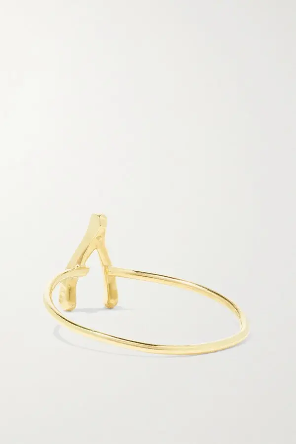 JENNIFER MEYER Mini Wishbone 18-karat Ring - Gold