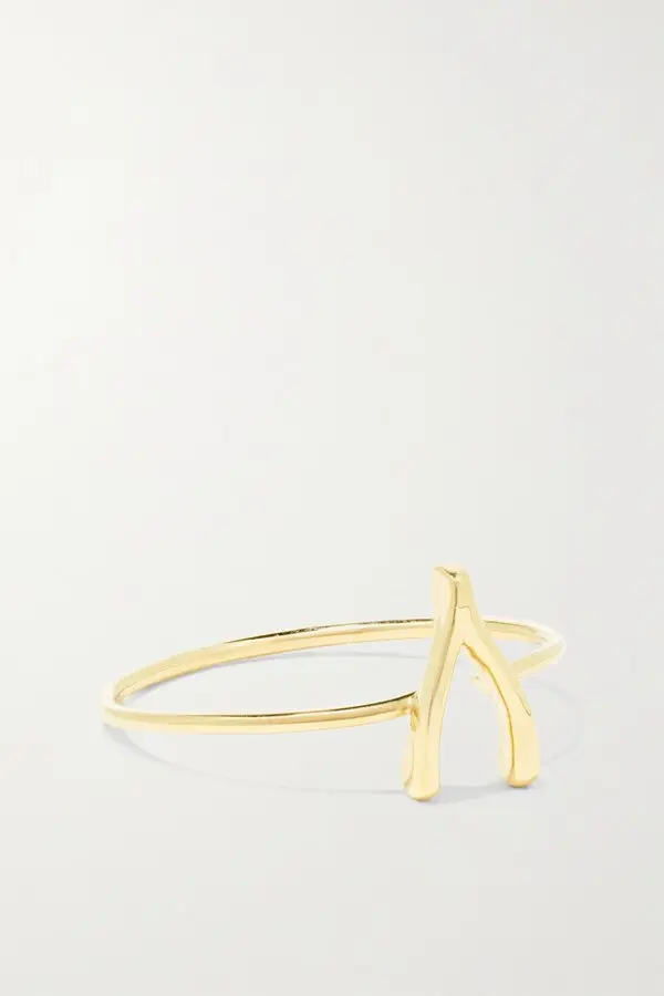 JENNIFER MEYER Mini Wishbone 18-karat Ring