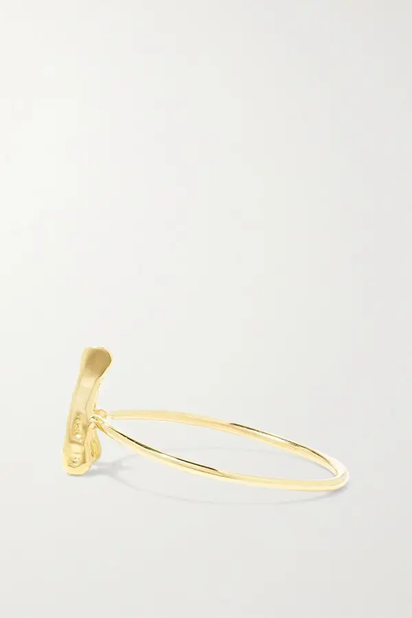 JENNIFER MEYER Mini Wishbone 18-karat Ring