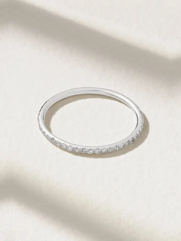 Ileana Makri Thread 18-karat Diamond Eternity Ring - Silver