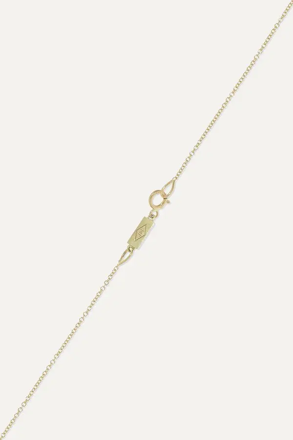JENNIFER MEYER Mini Leaf Diamond Necklace