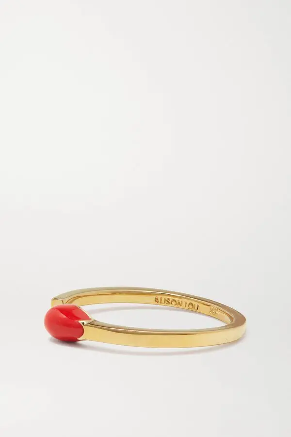 Alison Lou Match Stack 14-karat And Enamel Ring