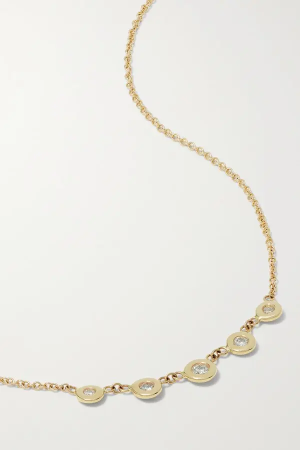 Jacquie Aiche Emily 14-karat Diamond Necklace - Gold