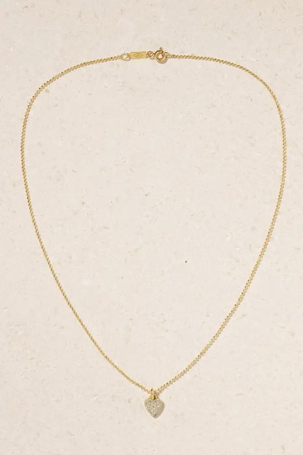 JENNIFER MEYER Heart 18-karat Diamond Necklace