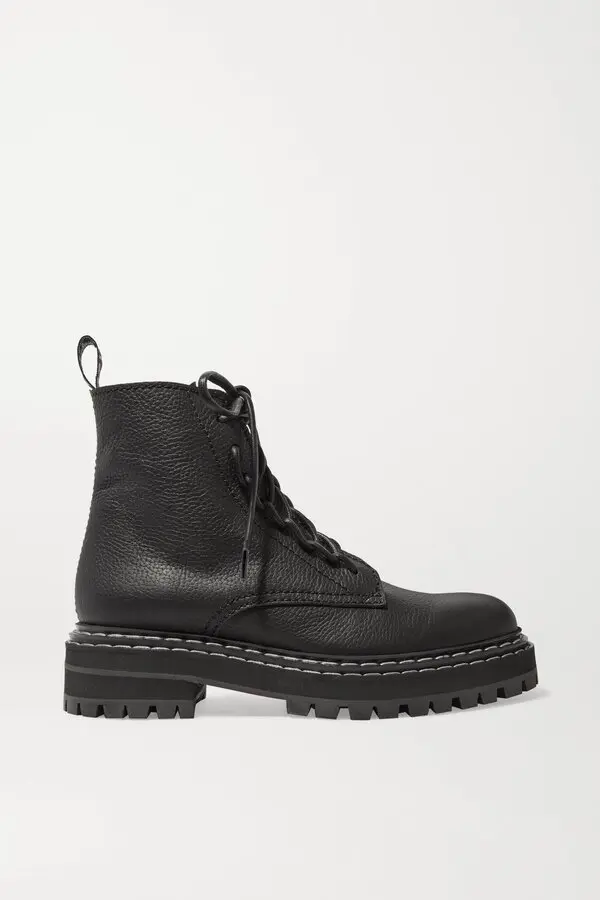Proenza Schouler Textured-leather Ankle Boots
