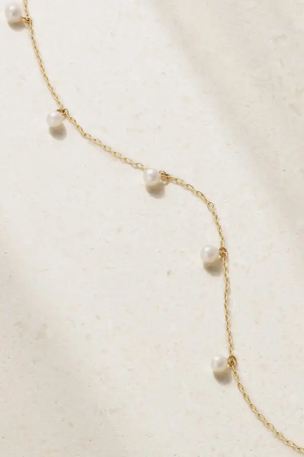 Mizuki 14-karat Pearl Anklet