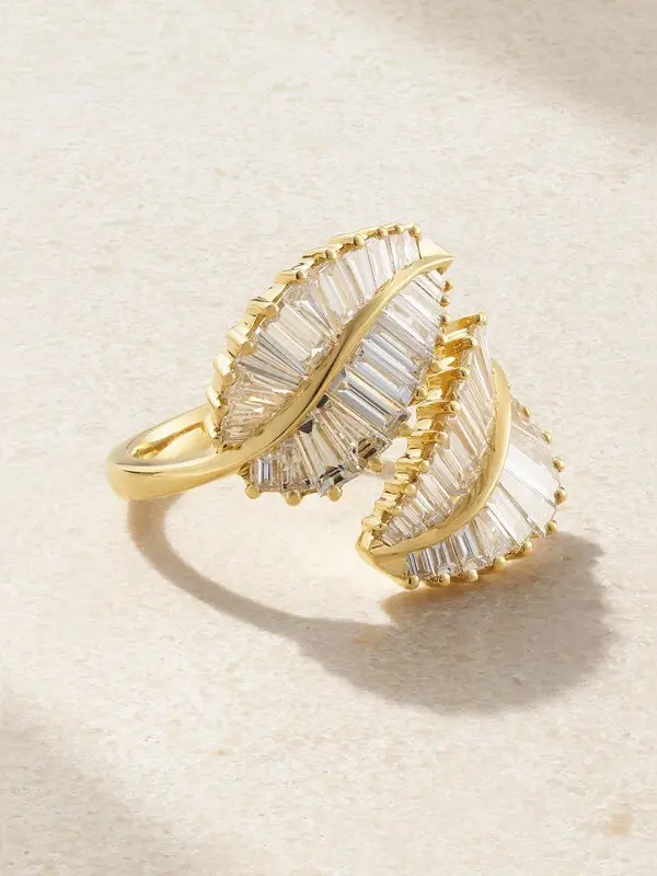 ANITA KO Palm Leaf 18-karat Diamond Ring - Gold