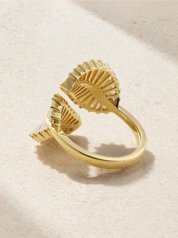 ANITA KO Palm Leaf 18-karat Diamond Ring - Gold