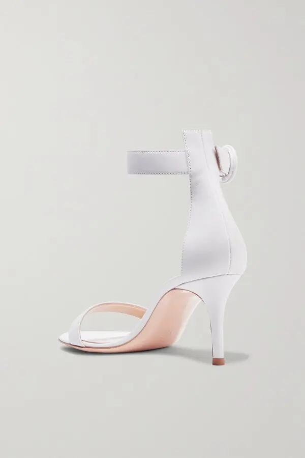 GIANVITO ROSSI Portofino 70 Leather Sandals - White