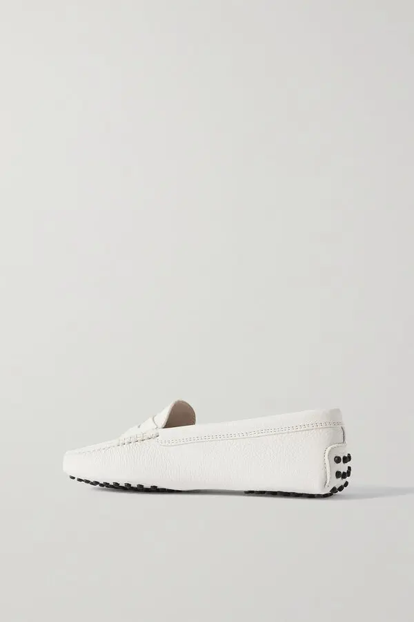 TOD'S Gommino Textured-leather Loafers