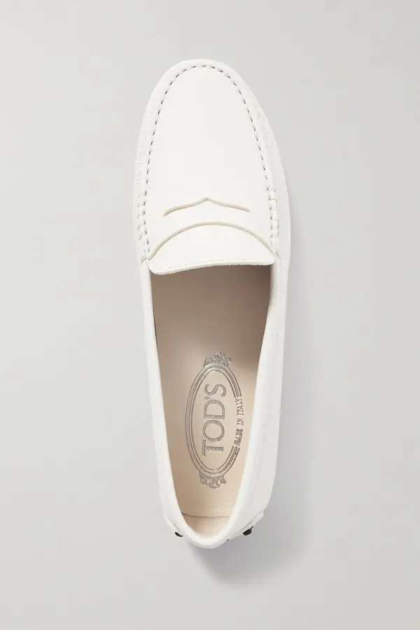 TOD'S Gommino Textured-leather Loafers