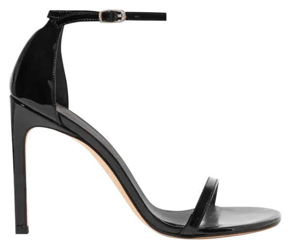 STUART WEITZMAN Nudistsong Patent-leather Sandals - Black