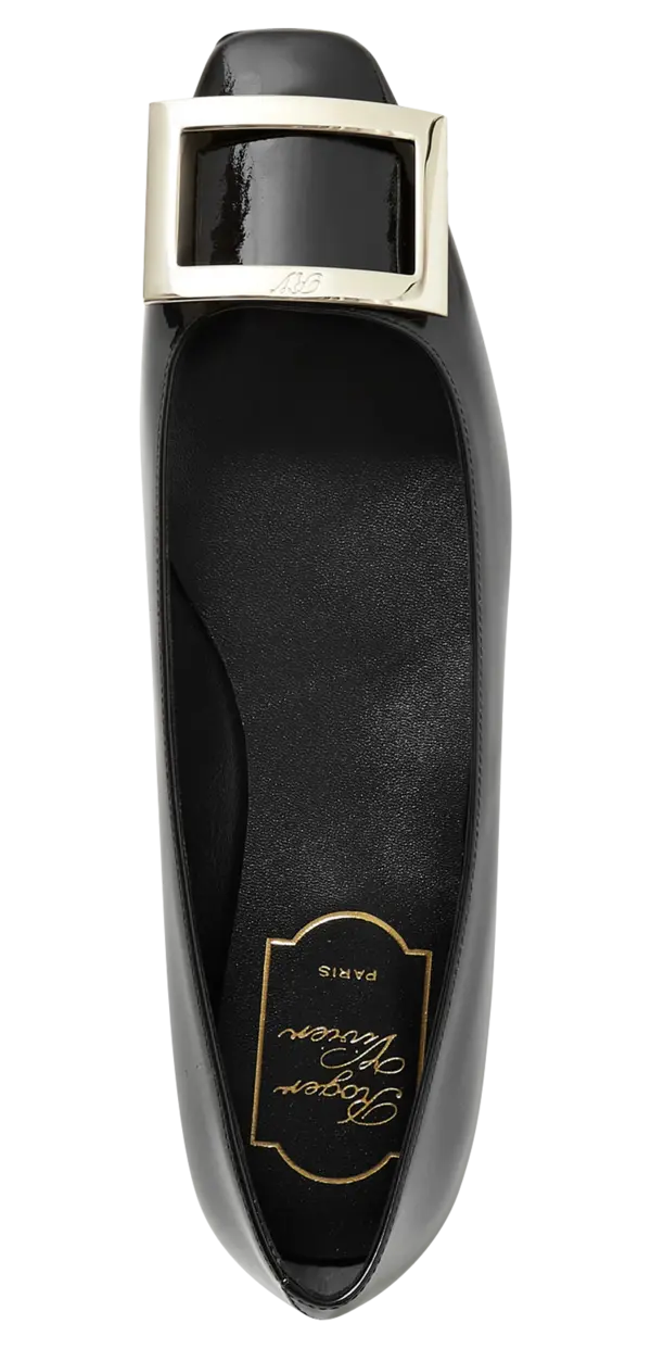 ROGER VIVIER Trompette Bellerine Ballet Flats - Black