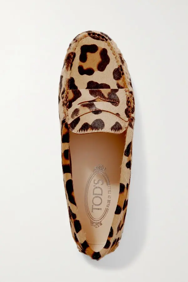 TOD'S Gommino Leopard-print Loafers