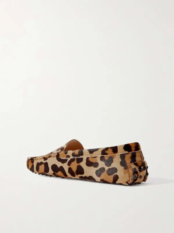 TOD'S Gommino Leopard-print Loafers