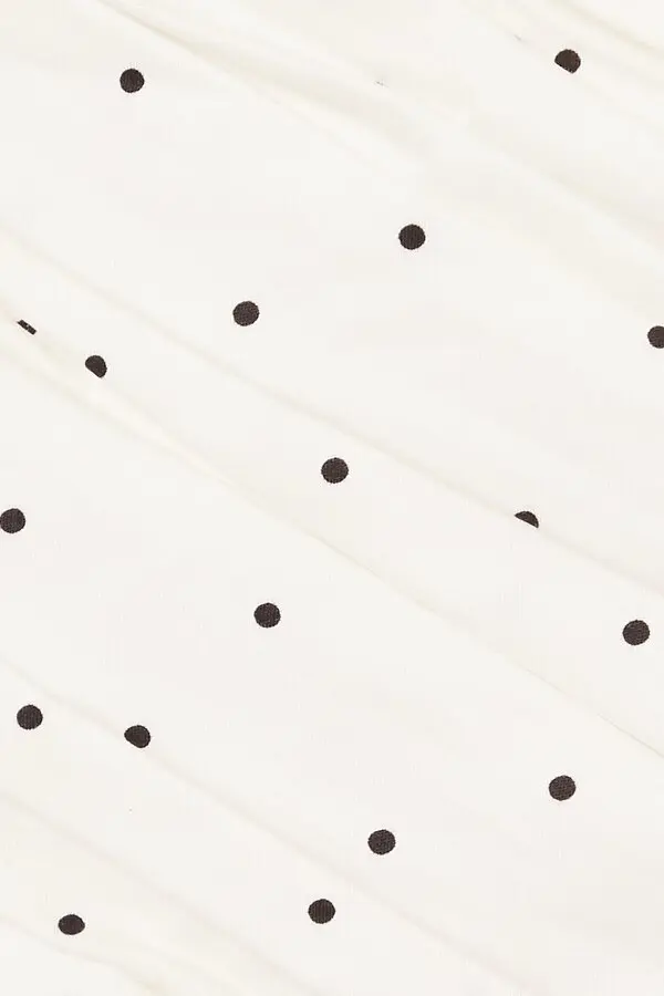Tove Vivian Ruched Polka-dot Organic Cotton Top