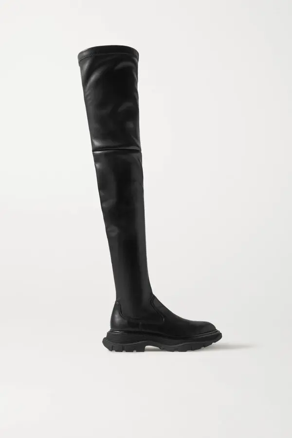 Alexander McQueen Leather Over-the-knee Boots