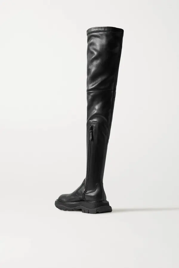 Alexander McQueen Leather Over-the-knee Boots