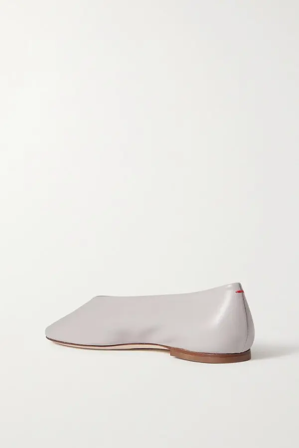 AeydĒ Kirsten Leather Ballerinas - Gray