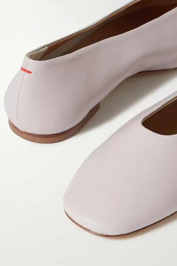 AeydĒ Kirsten Leather Ballerinas - Gray