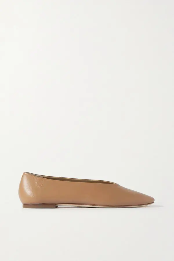 AeydĒ Kirsten Leather Ballerinas - Neutrals
