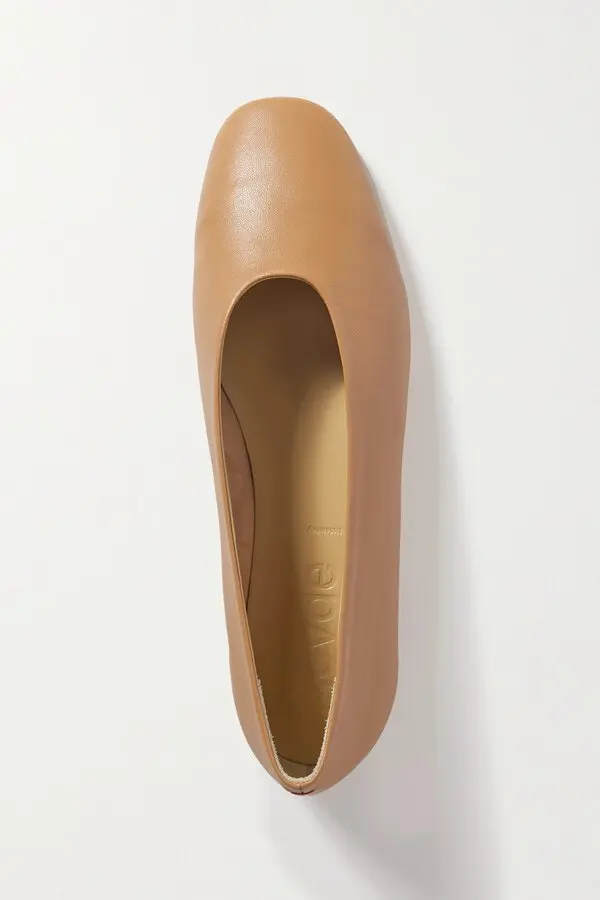 AeydĒ Kirsten Leather Ballerinas - Neutrals