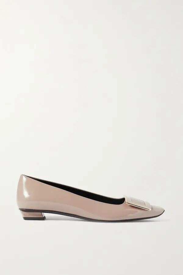 ROGER VIVIER Belle Vivier Ballet Flats - Brown