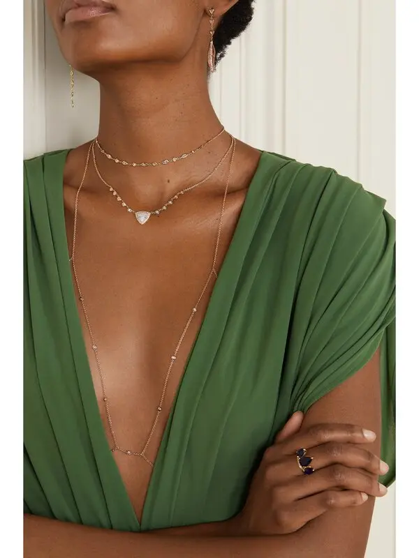 Jacquie Aiche 14-karat Diamond Body Chain
