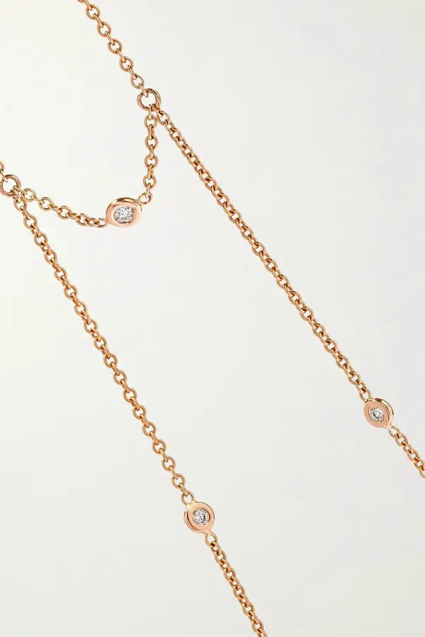 Jacquie Aiche 14-karat Diamond Body Chain - Rose Gold