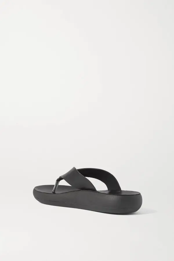 ANCIENT GREEK SANDALS Charys Leather Sandals - Black
