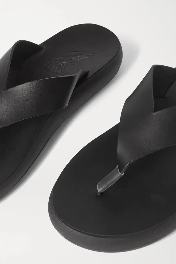 ANCIENT GREEK SANDALS Charys Leather Sandals - Black