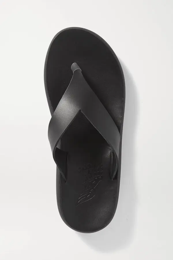 ANCIENT GREEK SANDALS Charys Leather Sandals - Black