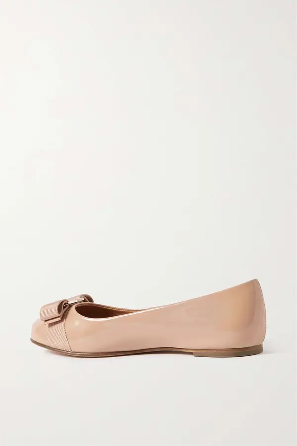 FERRAGAMO Varina Bow-embellished Ballet Flats