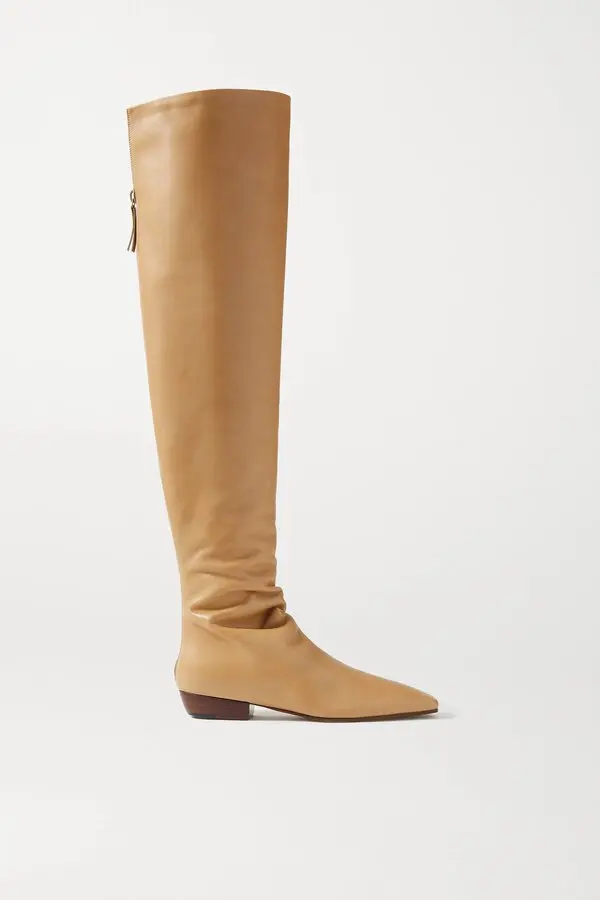 THE ROW Leather Knee Boots