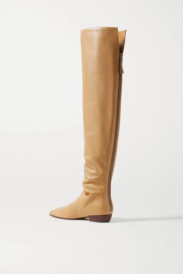 THE ROW Leather Knee Boots