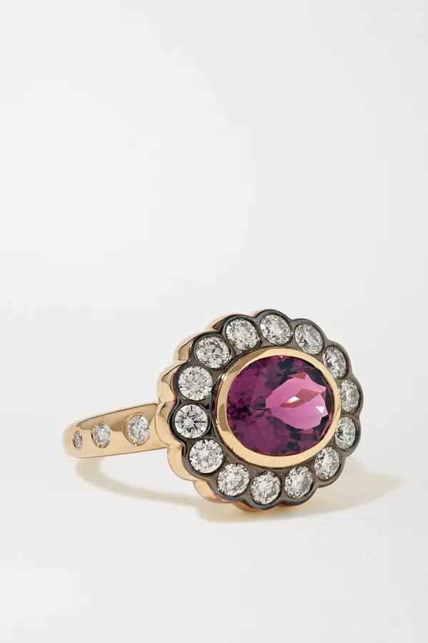 MARLO LAZ Alexandra 14-karat Tourmaline And Diamond Ring
