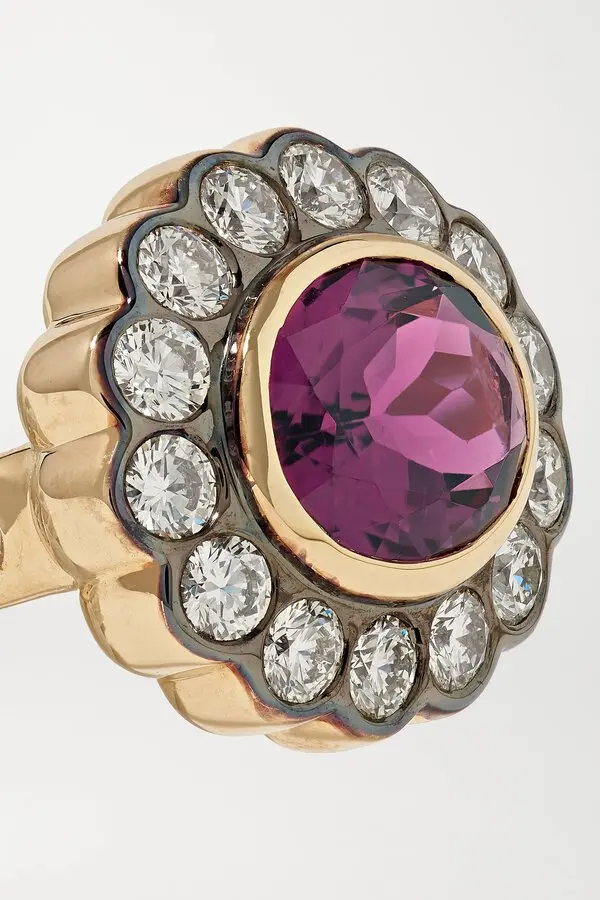 MARLO LAZ Alexandra 14-karat Tourmaline And Diamond Ring