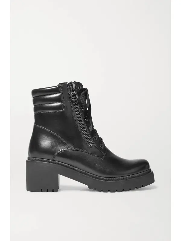 Moncler Viviane Leather Ankle Boots