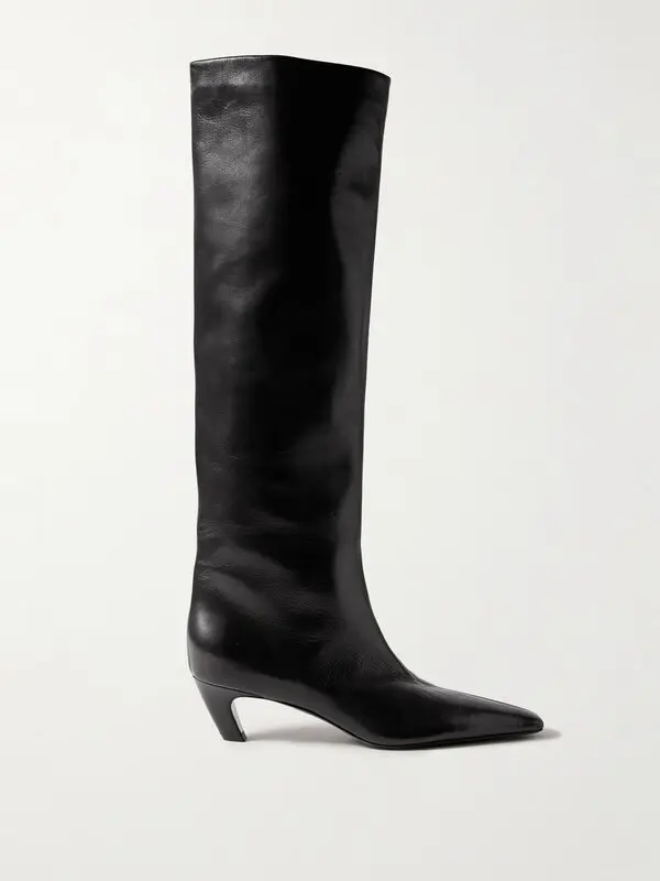 Khaite Davis Leather Knee Boots