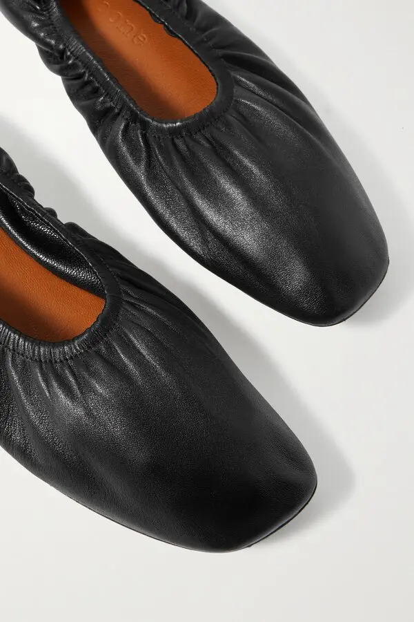 rag & bone ELLY ブラック フラットシューズ 39 Rag & Bone Elly Leather Ballet Flats In Black - 50% Off | Editorialist