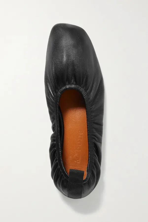 Rag & Bone Elly Leather Ballet Flats In Black - 50% Off | Editorialist