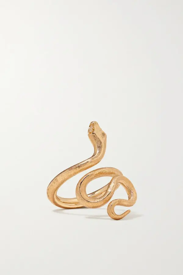 OLE LYNGGAARD COPENHAGEN Snake Diamond 18-karat Ring - Gold
