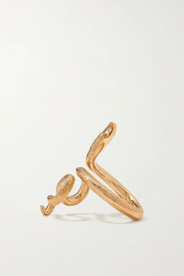 OLE LYNGGAARD COPENHAGEN Snake Diamond 18-karat Ring