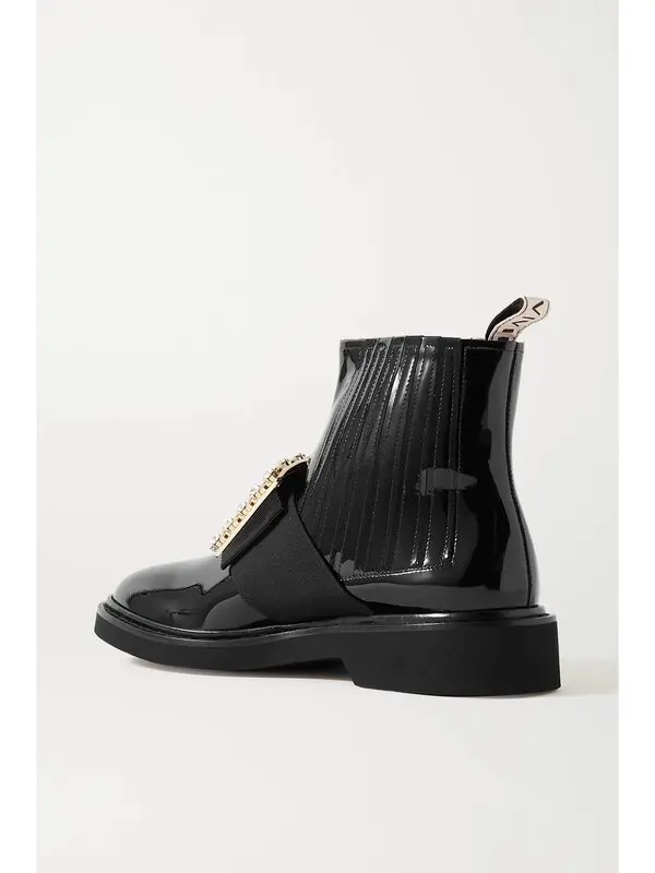 ROGER VIVIER Viv Ranger Crystal-embellished Chelsea Boots